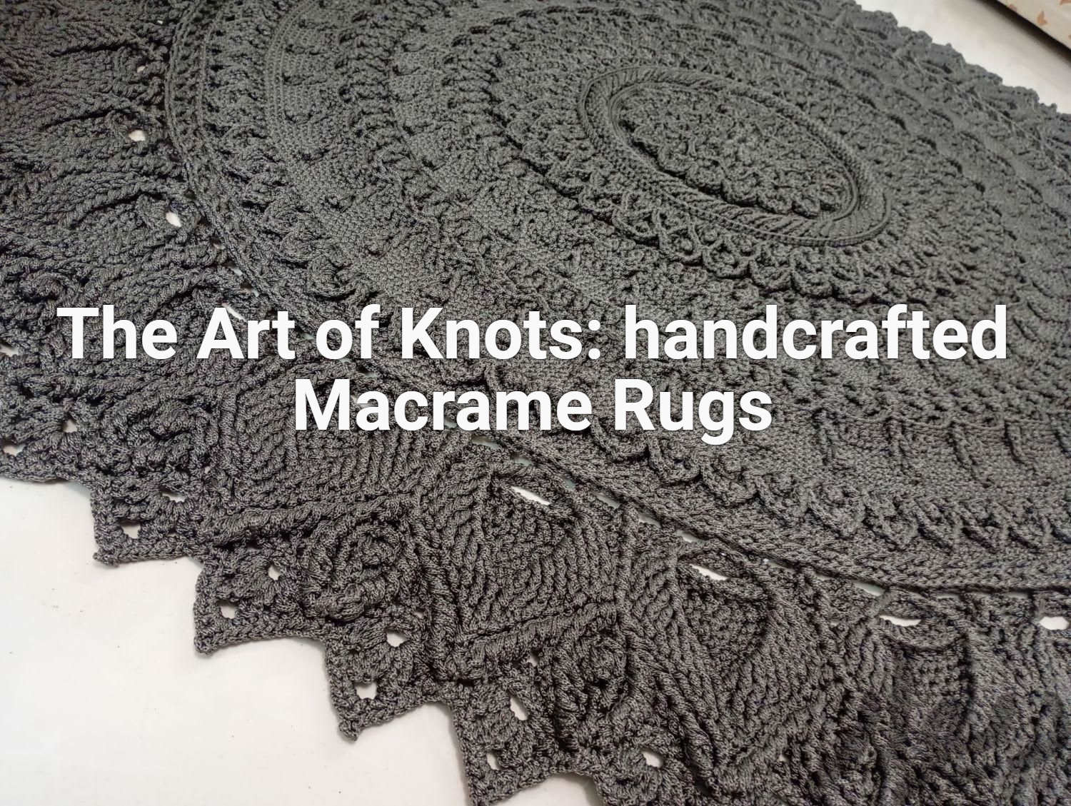 Handwoven Boho Macrame Floor Rug for home Round - ShopiPersia